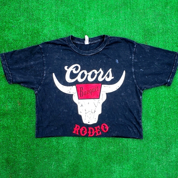 Tops | Coors Rodeo Cropped Top Shirt Vintage Style | Poshmark